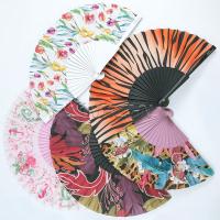 Quality Wooden Bamboo Folding Hand Fan Custom Logo for Wedding Fan Rave Party Folk Art for sale