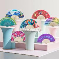 Quality Wholesale Custom Handmade Folding Fans Original Wooden with Spanish Flowers for for sale