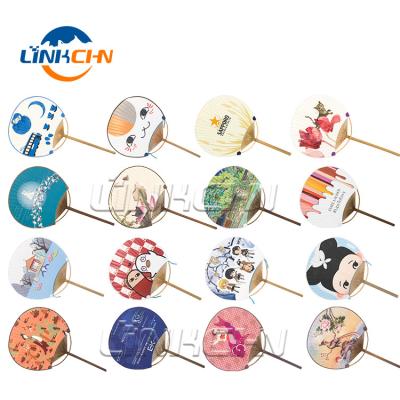 China Cartoon Decorative Circular Hand Fan Round Fan in Promotion for sale