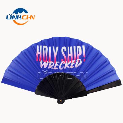 China Personalized Pvc Custom Plastic Sublimation Folding Fan for sale