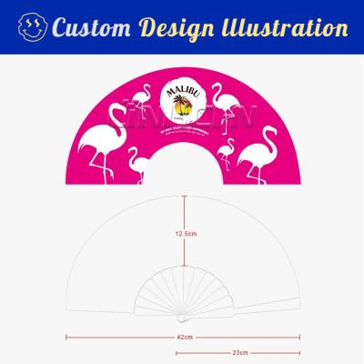 China High Quality Custom Plastic Hand Fan for Promotion for sale