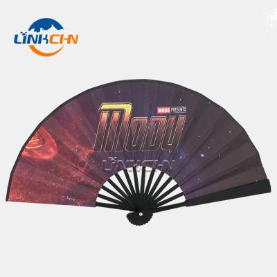 China Promotional Hand Held Folding Fan with Custom Double Side Printed for sale