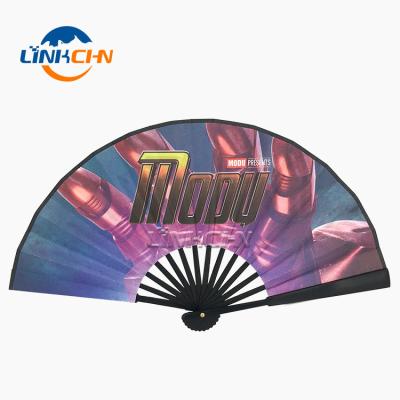 China Promotional Hand Held Folding Fan with Custom Double Side Printed for sale