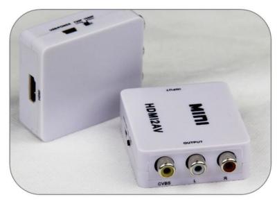 China High quality black and white color  mini av 2 hdmi converter  cvbs / s-video output HDTV for sale