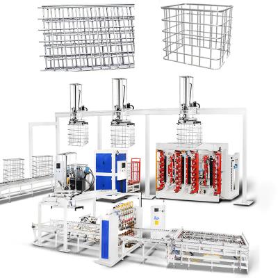 Nueva máquina de fabricación de jaulas IBC totalmente automática 1oool Capacidad de frecuencia de acero Grilla de soldadura Línea de producción de soldadura Presión de bomba confiable