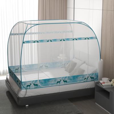 China Automatic Pop-up Mosquito Net Double Bed Mosquito Repellent Folding Steel Wire Single Bed 1.8m for sale