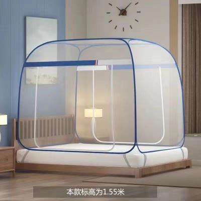 China Automatic Pop-up Mosquito Net Double Bed Mosquito Repellent Folding Steel Wire Single Bed 1.8m for sale