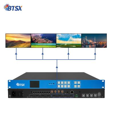 Китай Видеопроцессор для сращивания матриц 4 входа 4 выхода, инженерные дисплеи, приложения, 4K60 HDMI 1X3 1X4 2X2 продается