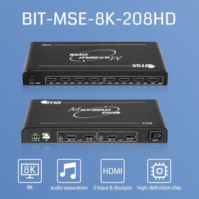 China 8K Ultra HD 2-in 8-out Video Wall Controller with Low Power Consumption and Plug and Play Parallel Connection for sale