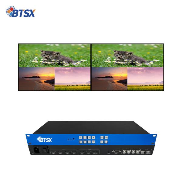 End KVM Solution BIT-MV-U1-MD403 4K60 Resolution Multi-Viewer Processor with 3x HDMI 2.0 Output Ports and 1 Loop-out