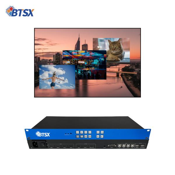 End KVM Solution BIT-MV-U1-MD403 4K60 Resolution Multi-Viewer Processor with 3x HDMI 2.0 Output Ports and 1 Loop-out