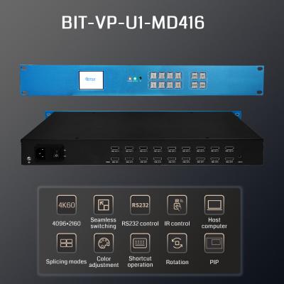 China 4K60 Video Processor – 4 Inputs, 16 Outputs for Multi-Screen DisplayProfessional 4K Video Wall Processor – Seamless Switching & Splicing16-Channel HDMI Video Processor – Ideal for Command & Contro for sale