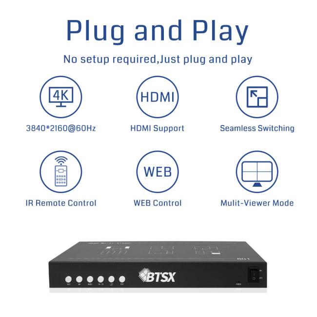 8-Input 4K60 HDMI Multi-Viewer – Ideal for Live Production