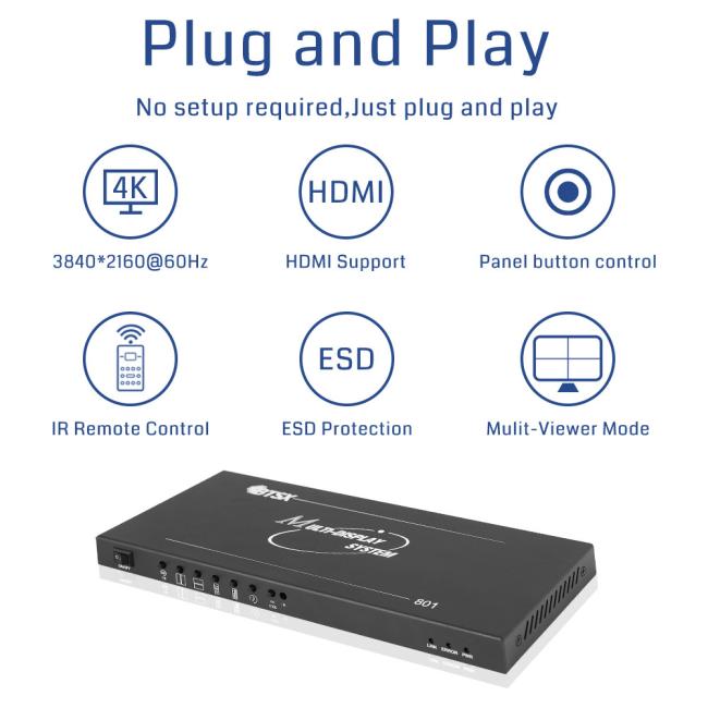 Professional 4K60 Multi-Viewer | 8-Window Split & Seamless Switching