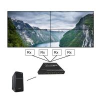 China 4K60 HDBaseT Multi-Screen Expander with Pixel-to-Pixel Splicing Video Wall Controller for sale