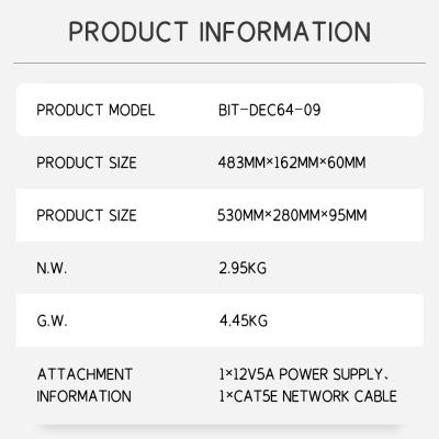중국 4K60 기가비트 이더넷 디코딩 및 스플라이싱 프로세서 IP 스트림 입력 제어실 NVR 디코더 전자 지도 보안 모니터링 디코더 판매용