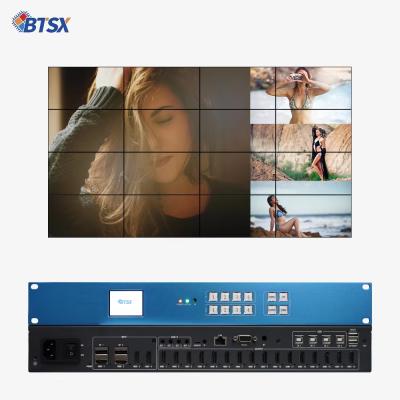 China Bitvisus 4K60 Seamless Switching Display Wall Controller 4 Input 16 Output Video Wall Controller 3X5 4X4 Video Wall Processor for sale