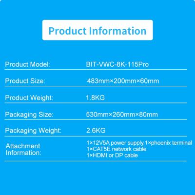 중국 8K 1 in 15 출력 멀티 화면 콘텐츠 디스플레이 픽셀-픽셀 스플라이싱 멀티 화면 뷰어 4x3 5x3 6x2 멀티 모니터 스플리터 판매용