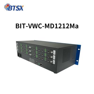 China 12 HDMI Inputs 12 Outputs 4K60 Video Wall Controller with FPGA Real-Time Hardware for Seamless Matrix Splicing for sale
