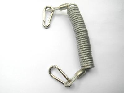 Cina L'unità di elaborazione trasparente ha ricoperto il cavo Carebiners galvanizzato 4.0mm della molla elicoidale in vendita