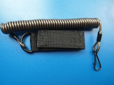 Cina Cordicelle dello strumento di sicurezza del nero 5.0mm con la cinghia del velcro ed i ganci inossidabili in vendita