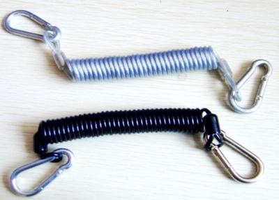 Cina 3,0 cavezza Carabiners della bobina della primavera della cordicella di sicurezza dello strumento della bobina dell'acciaio inossidabile DIY di millimetro in vendita