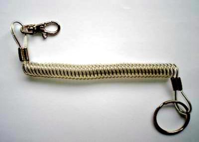 Cina chiara immersione arrotolata/pesca delle cordicelle dello strumento di sicurezza di 2.5mm con la catena dei portachiavi a anello in vendita