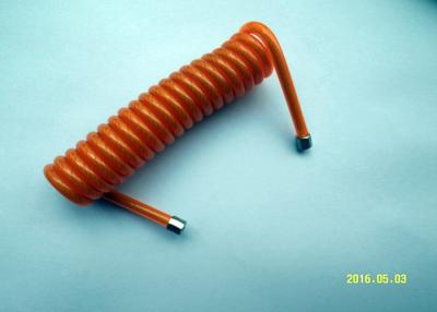 Cina cordicella di spirale dell'arancia di 5.0mm con Ferrlues timbrato ad entrambe l'estremità in vendita