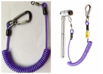 Cina Cordicelle materiali interne Carabiner di alluminio nero dello strumento di sicurezza del cotone porpora in vendita