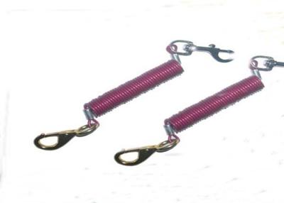 Cina le cordicelle rosse dello strumento della sicurezza del guinzaglio della molla elicoidale di 3.0mm rompono i ganci/Carabiner/clip in vendita