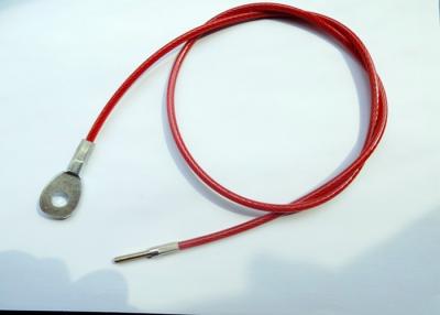 Cina Assemblea rivestita del cavo metallico di PA di rosso 4.0mm/di 3.0mm con i terminali dell'occhiello in vendita