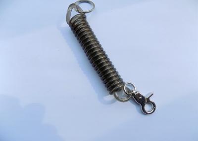 Cina cordicella elastica della bobina dell'unità di elaborazione 3.0mm/di 2.5mm con la catena chiave ed il gancio della rottura in vendita