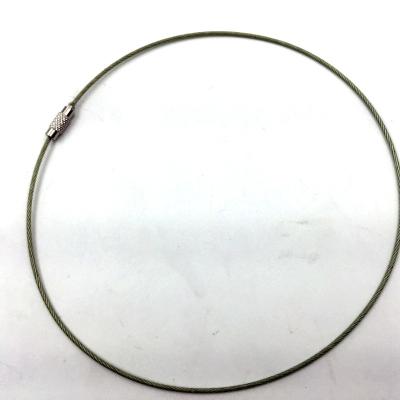 Cina anello del cavo di Keychain del cavo dell'acciaio inossidabile 2.0mm/di 1.5mm per le torce elettriche/chiavi in vendita