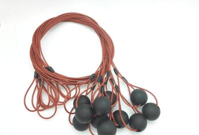 Cina cavo metallico d'acciaio di rosso di 3.0mm del PVC di addestramento dell'attrezzatura trasparente della palestra con la palla di gomma in vendita