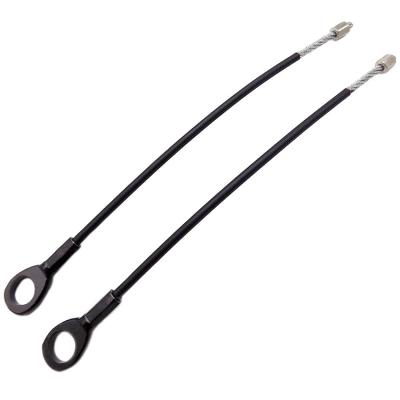 Cina 4.0mm entrambi i lati dell'Assemblea di 7 * 7 cavi metallici con i terminali inossidabili dell'occhiello nero in vendita