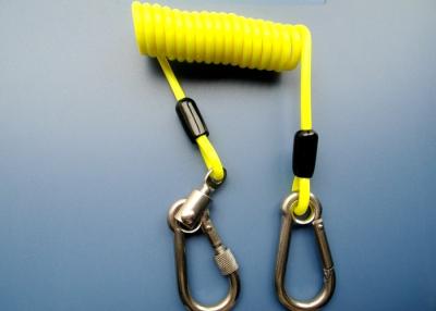 Cina Alta tensione cordicelle della cavezza dello strumento della bobina di giallo di 5,0 millimetri con Carabiner inossidabile in vendita