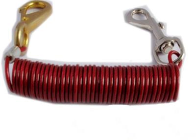 China 2.0mm rote Sicherheits-Werkzeug-Abzugsleinen, Frühlings-Spulen-Kabel mit Triggle-Haken zu verkaufen