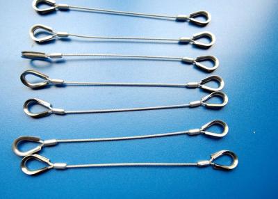 Cina 1,5 millimetri del cavo metallico dell'Assemblea del cavo di cavo d'acciaio della cordicella con l'occhio del ditale ad entrambe l'estremità in vendita