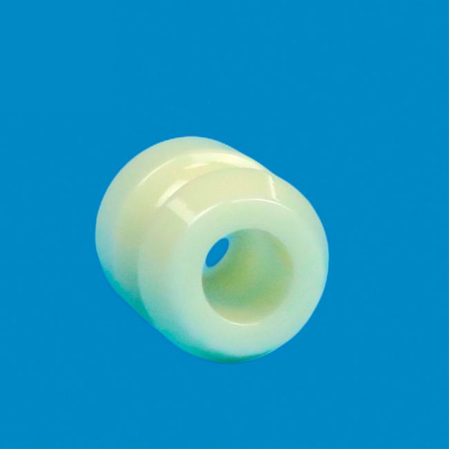 Precision zirconia ceramic components arranged for quality inspection