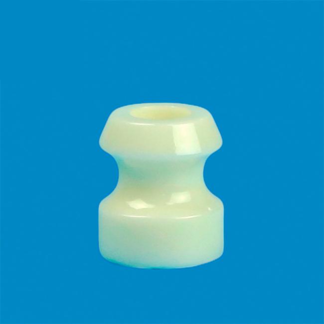 Close-up view of zirconia ceramic parts demonstrating material density and quality