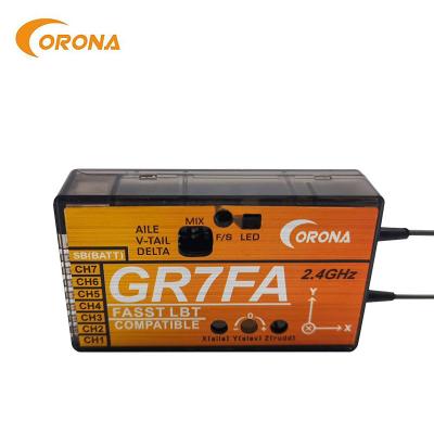 Chine Émetteur de Rc de récepteur de gigahertz Fasst de Futaba 2,4 de récepteur de compas gyroscopique de Futaba et couronne GR7FA de récepteur à vendre