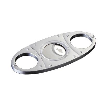 China New Collection Stainless Steel Double Blade Cigar Scissors Punk Style Cigar Scissors Blade Cigar Cutter factory