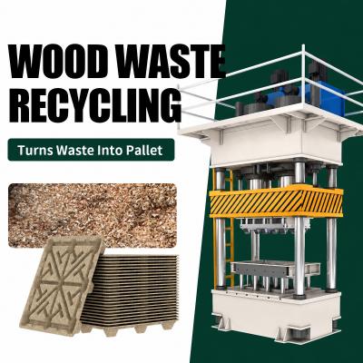 China Fumigation Free Plant Fiber Pallets Making Machine With Strong Load Capacity for sale