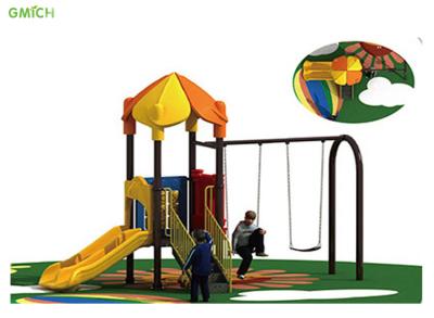 China CE ROHS ISO Kids Plastic Play Structure With Slide  Free Custom Design for sale