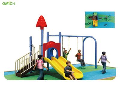 China EU Standard Children Plastic Swing Slide Combo Colorful Playground Equipment for sale