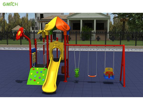 Quality Children Amusement Park Play Zone Outdoor PlaygroundPlastic Slide With Swing Play Ground for sale