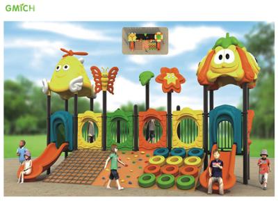 China Customization Wooden Playground Equipment With Plastic Slide Set Anti Slip for sale