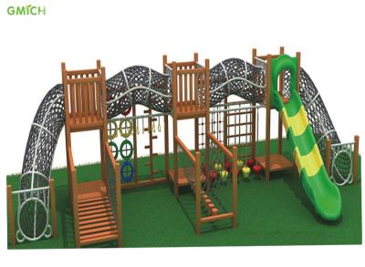 China Kindergarten Kids Slides Set WOODEN Playground Equipment Outdoor play ground for sale