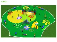 Quality Outdoor Childrens Plastic Slide Set Colorful City Park Playground Equipment For for sale
