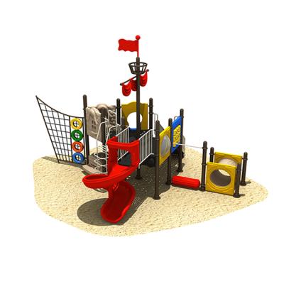 China Custom Pirate Ship Theme Park Playground Good Quality Plastic Slides Sets Outdoor Attractive Children Fun Play Equipment for Sale for sale